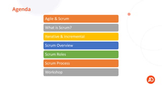 Scrum Hands-on Workshop (Abid Quereshi and Ahmed Zakaria) | PPT