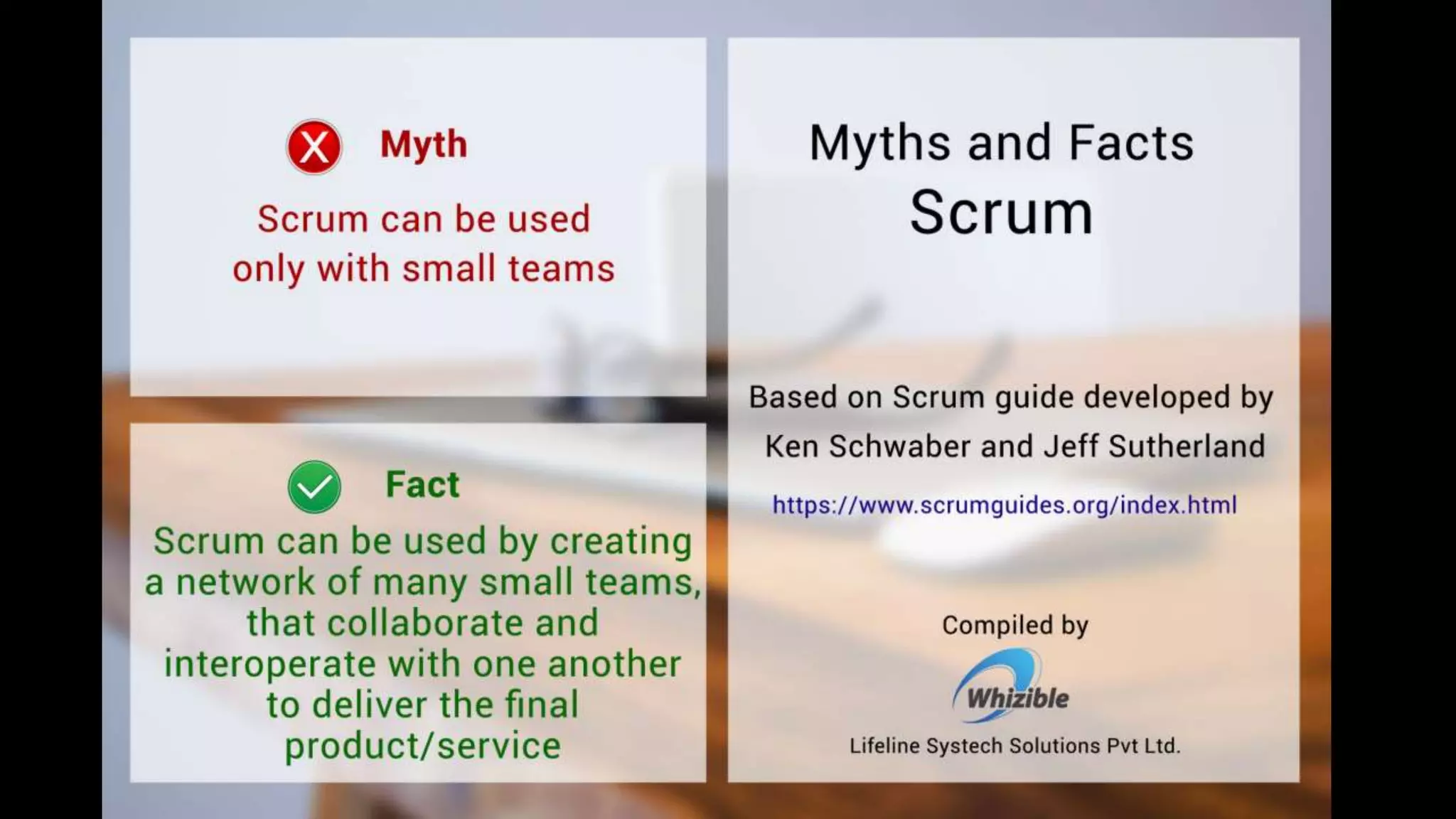 Scrum Facts & Myths curated by #whizible | PPTX