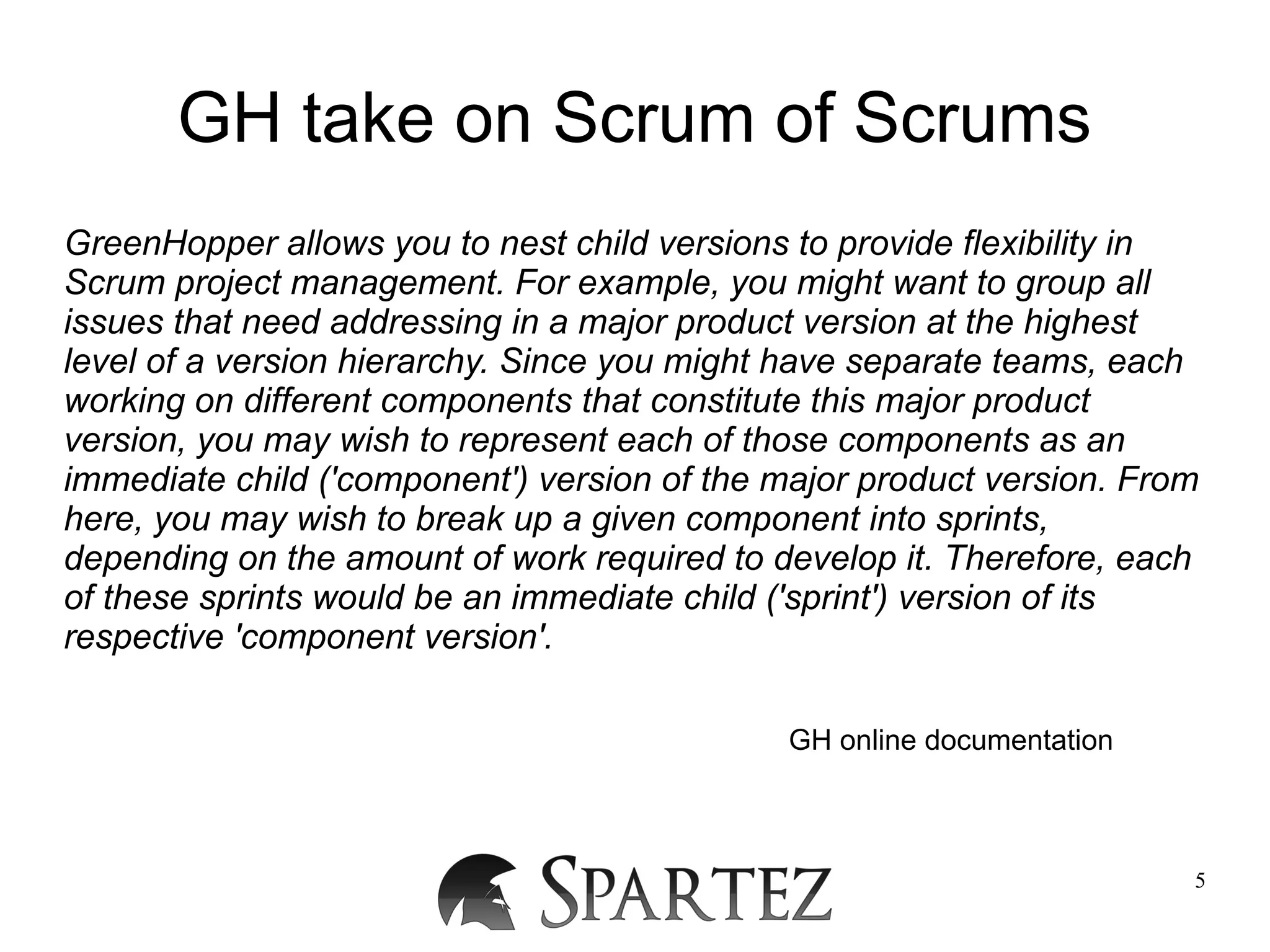 Scrum of scrums with JIRA and Greenhopper | PDF