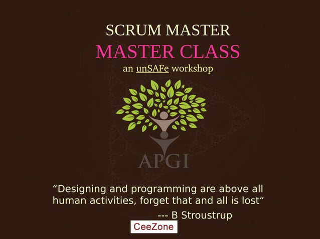 Scrum master master class | PPT