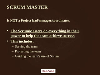 Scrum master master class | PPT