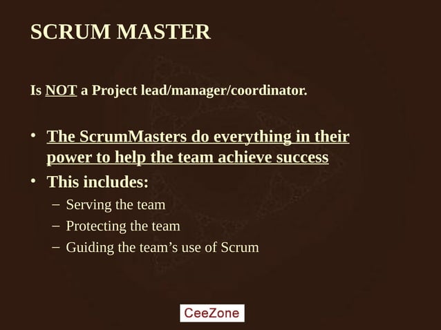 Scrum master master class | PPT