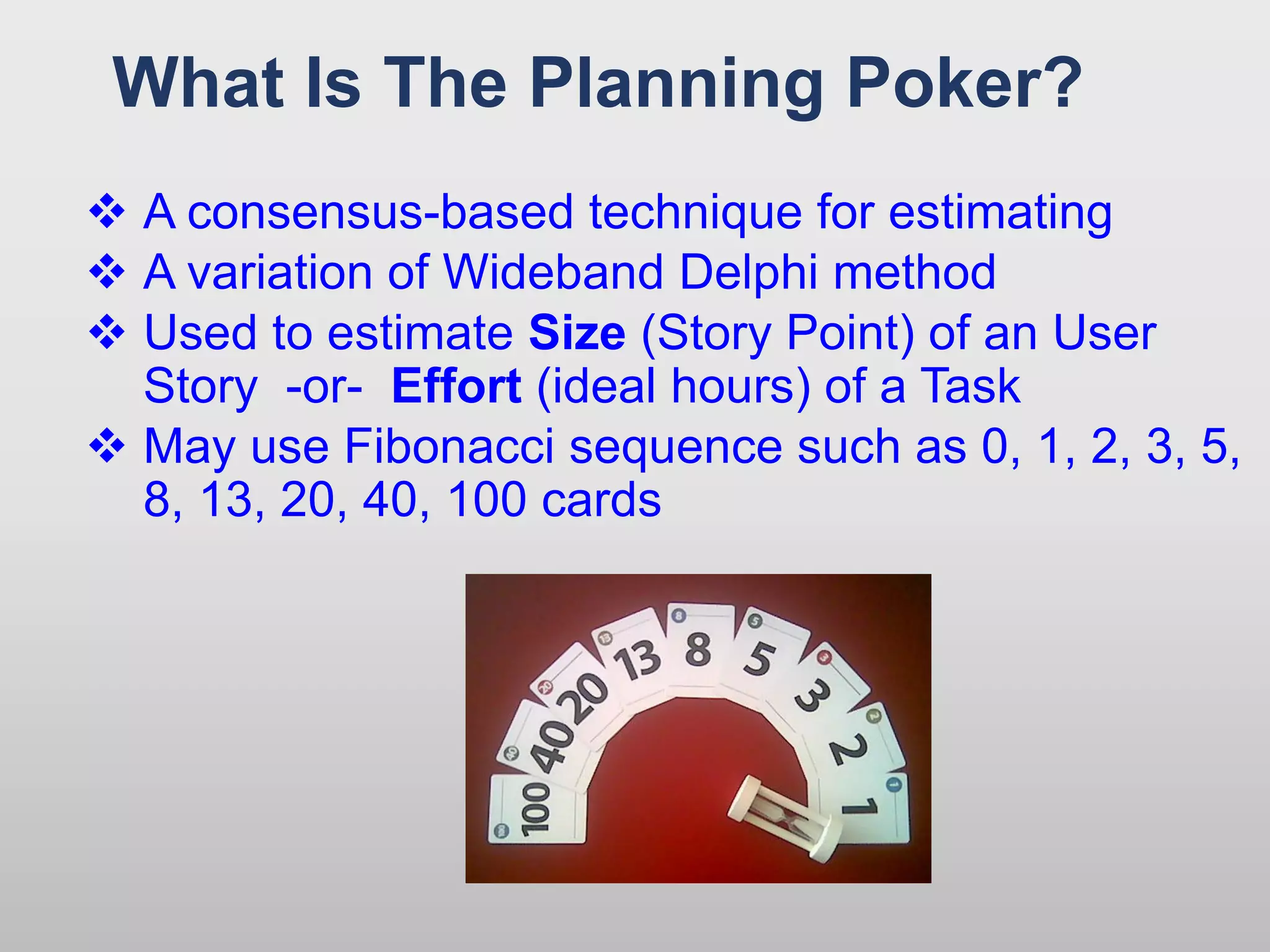 SCRUM and Poker Game In Agile Project | PPT