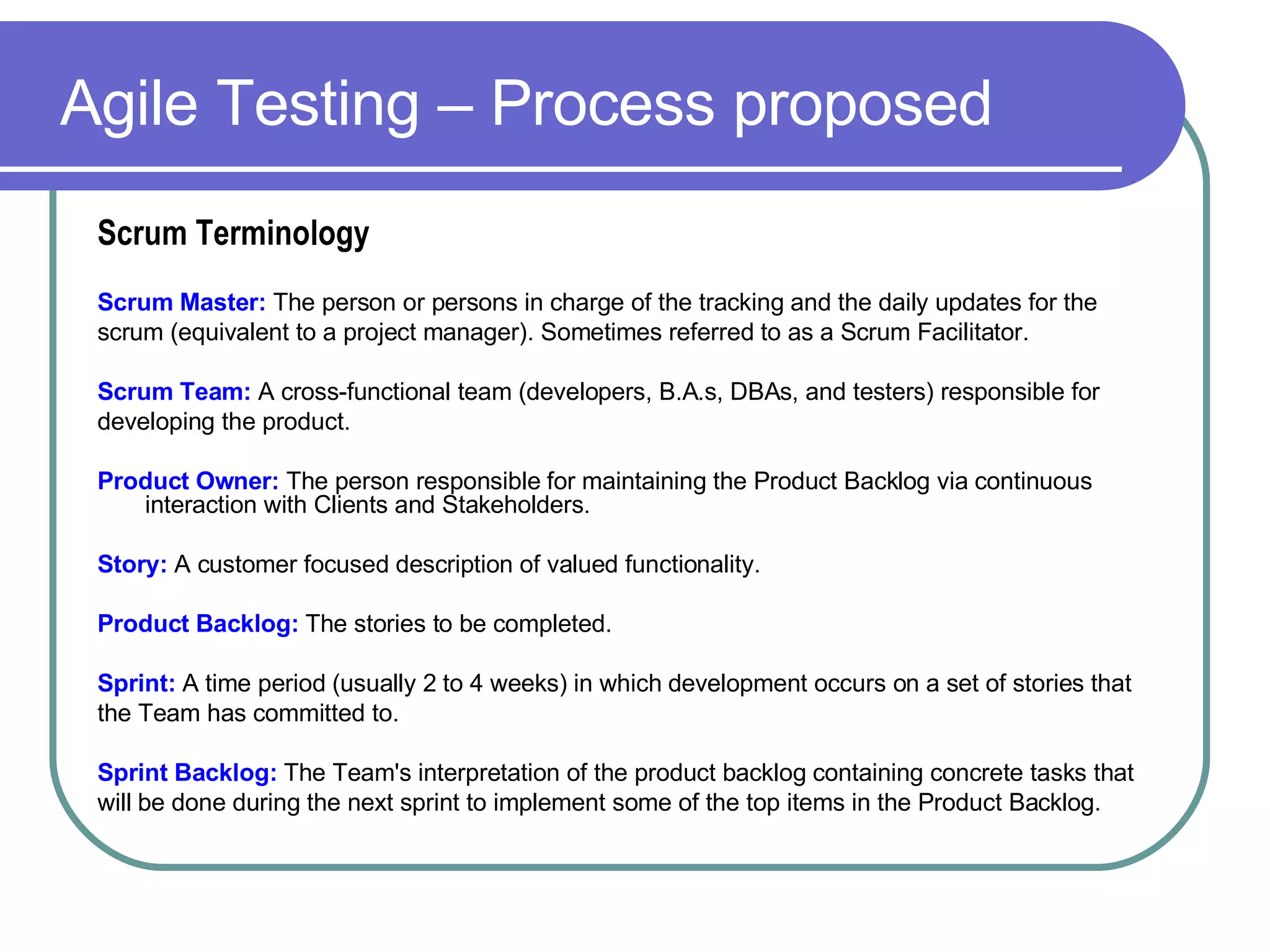 Scrum Testing Methodology | PPT