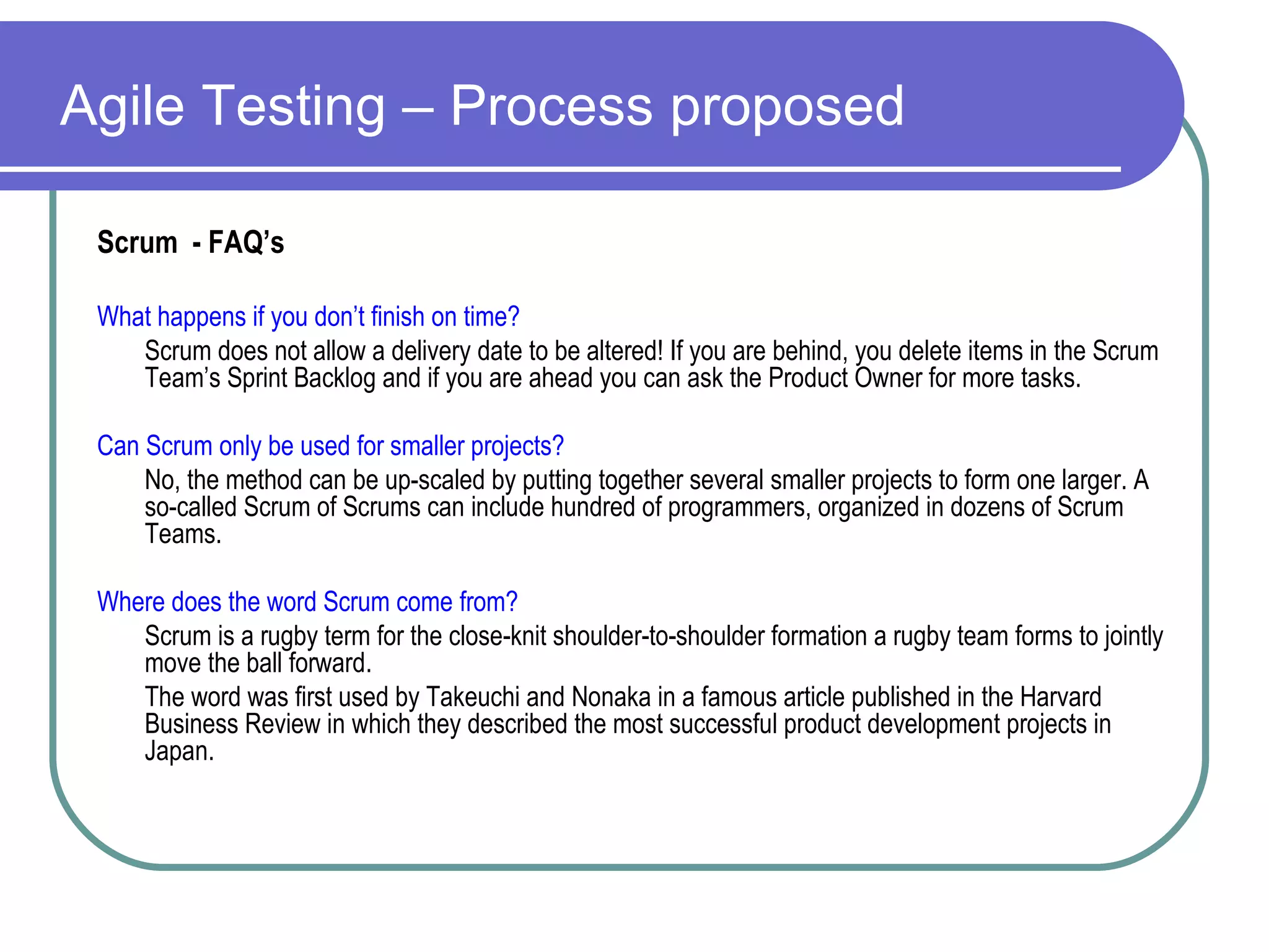 Scrum Testing Methodology | PPT