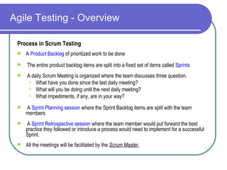 Scrum Testing Methodology | PPT