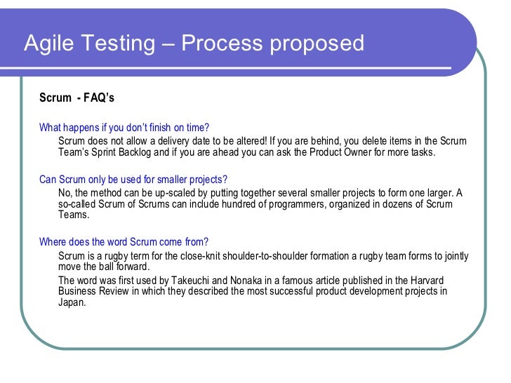 Scrum Testing Methodology