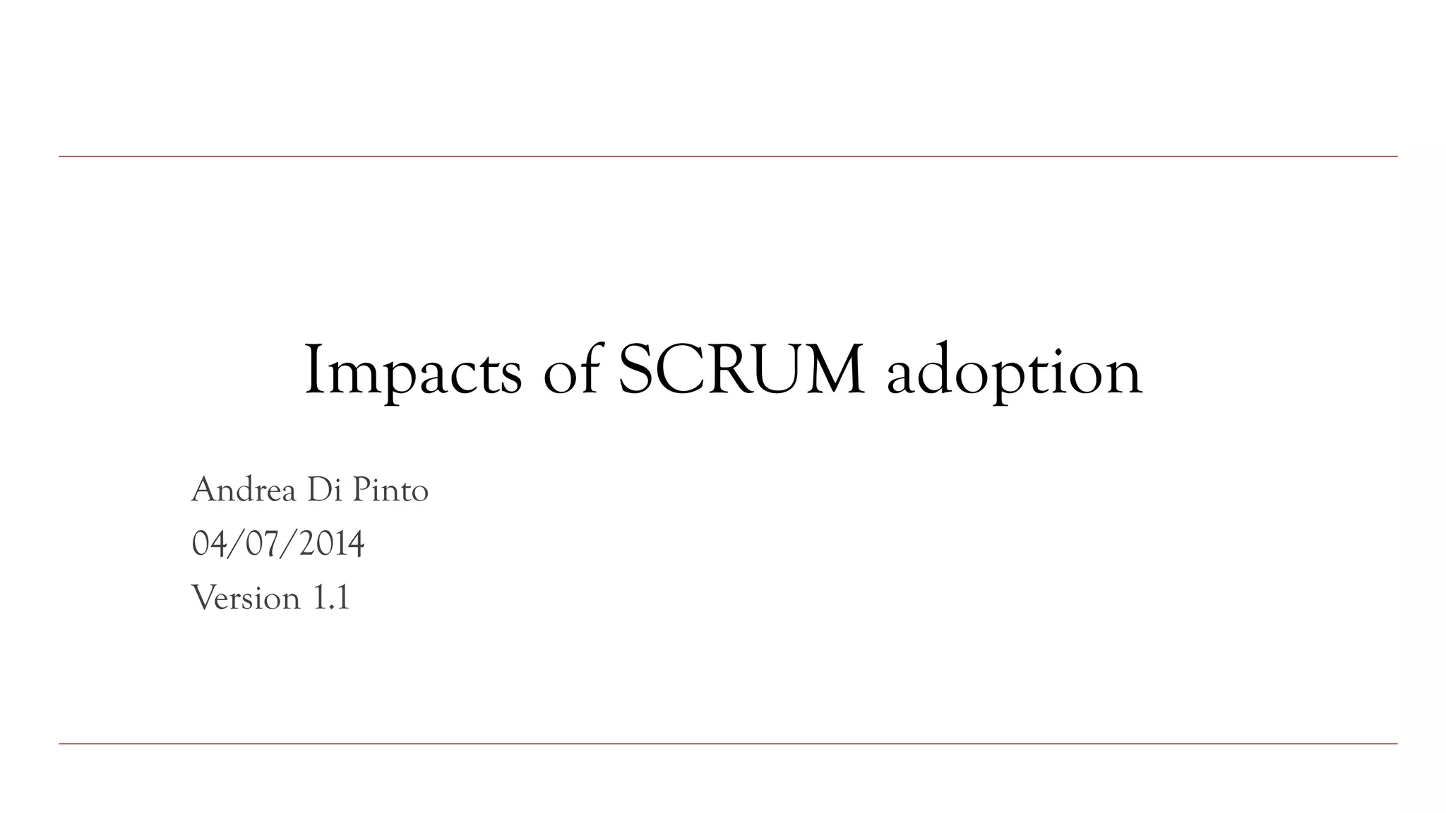 Impacts of the adoption of Scrum | PPT