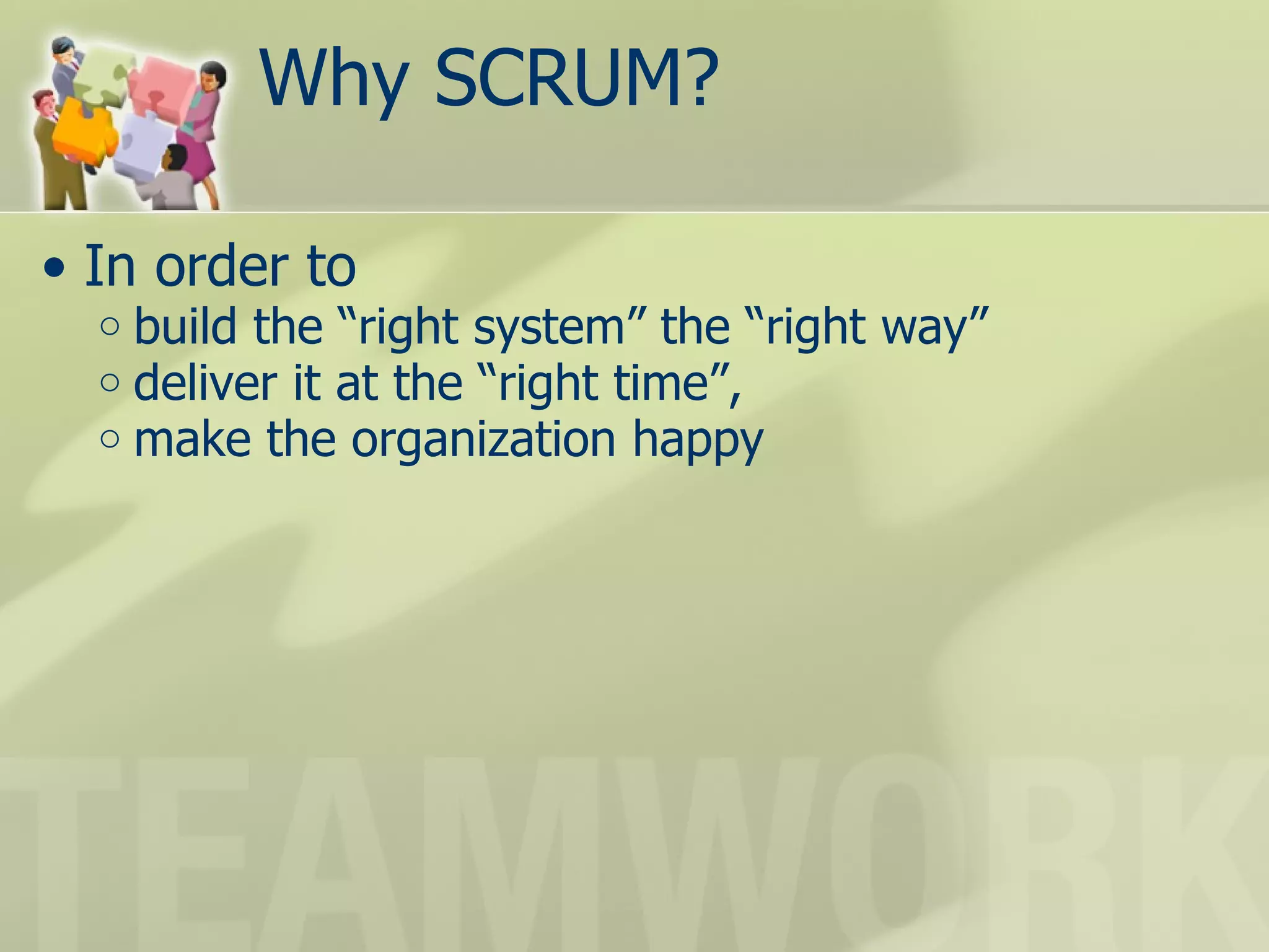 Scrum and Teamwork | PPT | Technology & Computing