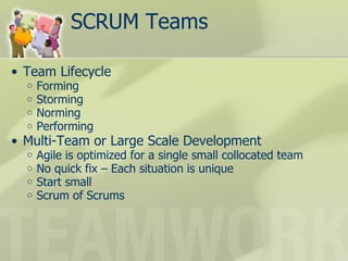 Scrum and Teamwork | PPT