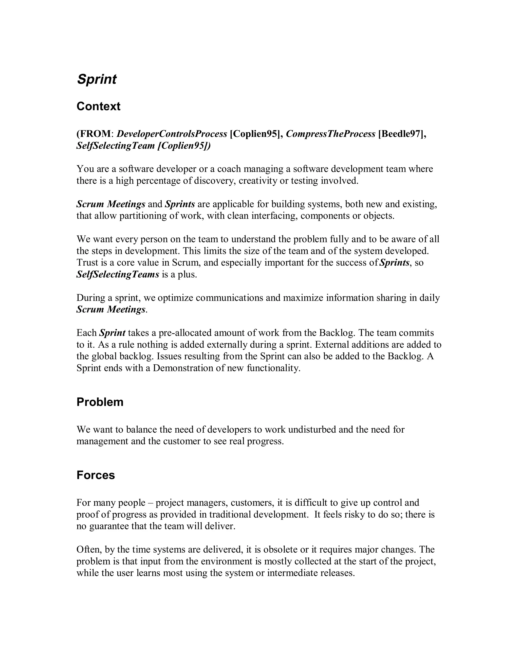 Scrum an extension pattern language for hyperproductive software development | PDF