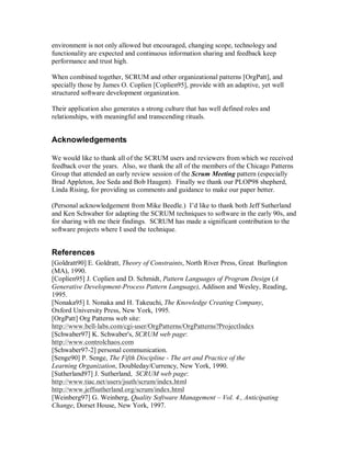 Scrum an extension pattern language for hyperproductive software development | PDF