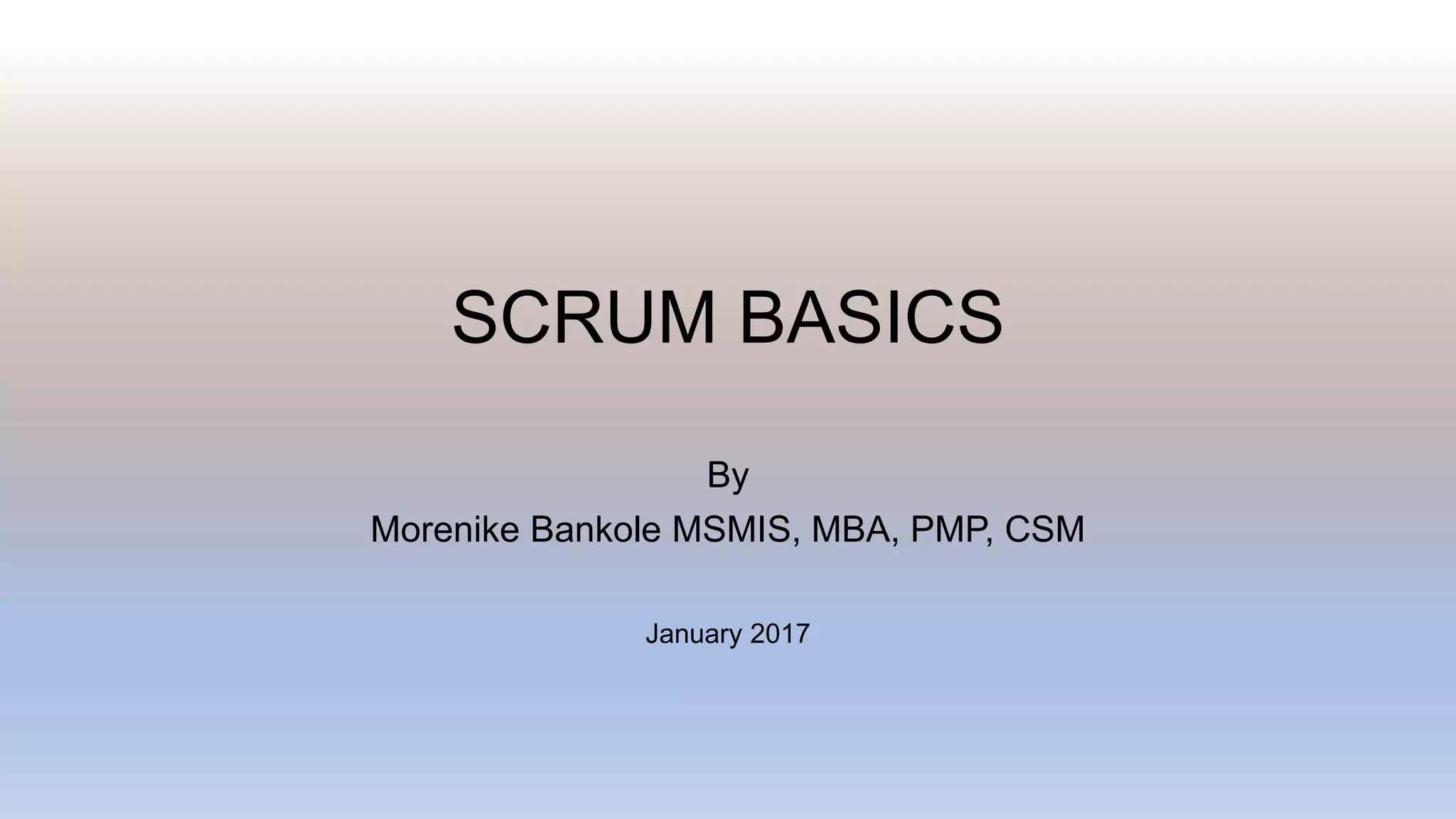 Scrum basics | PPTX