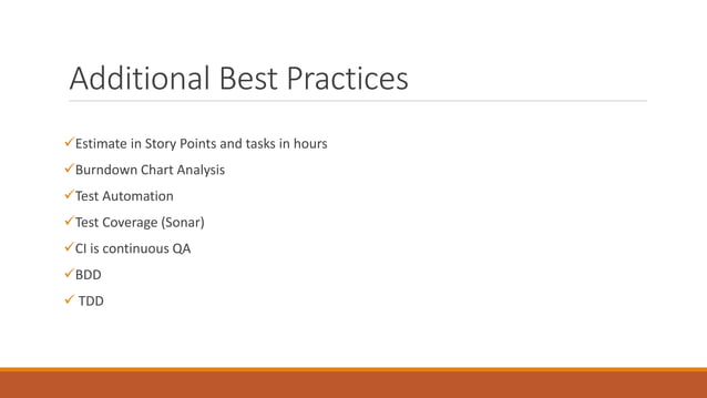 Scrum best practices | PPTX