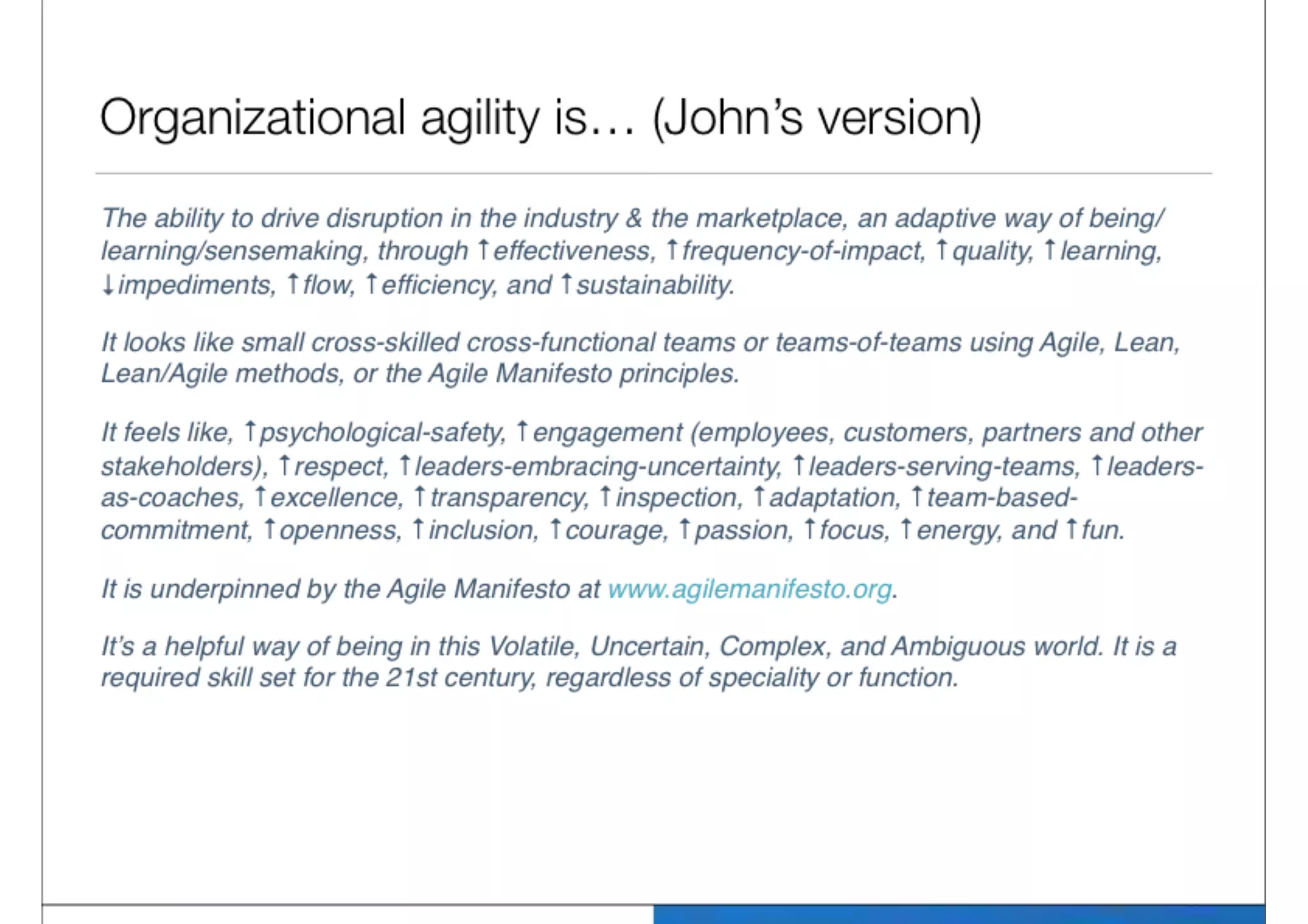 John Coleman. What is Broad & Deep Agility | PPT