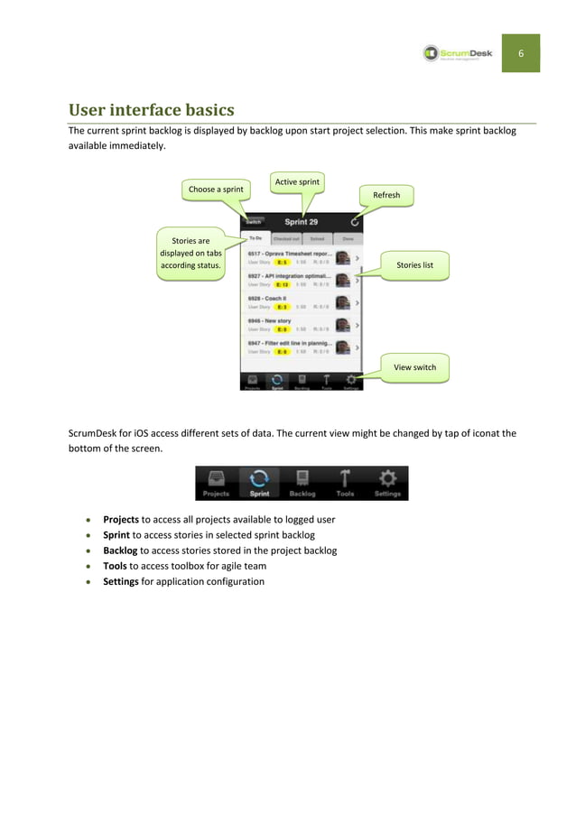 ScrumDesk for iOS User Guide | PDF