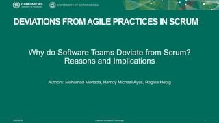 Deviations from agile practices in scrum | PDF