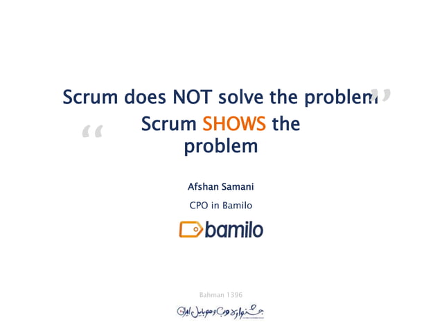 Scrum does not solve the problem | PPT