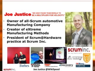 AgileCamp 2015: Scrum for Full Scale Manufacturing, Joe Justice | PPT