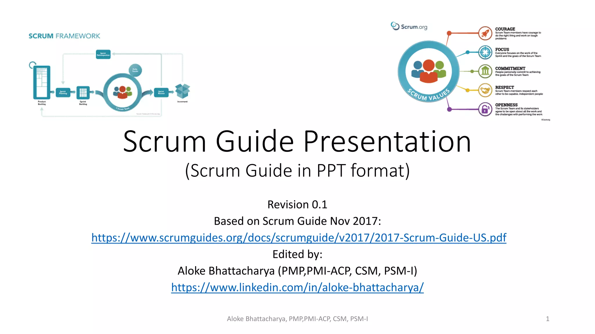 Scrum guide presentation (Scrum Guide in easy to read PPT format) | PDF