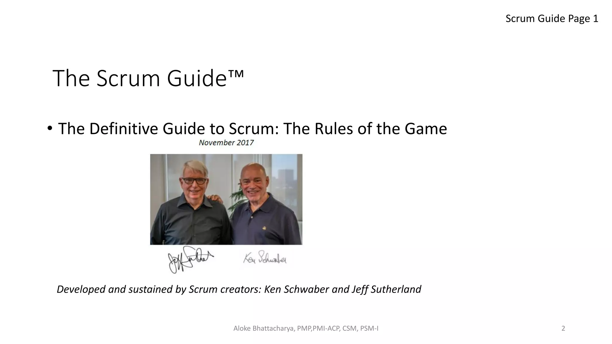 Scrum guide presentation (Scrum Guide in easy to read PPT format) | PDF