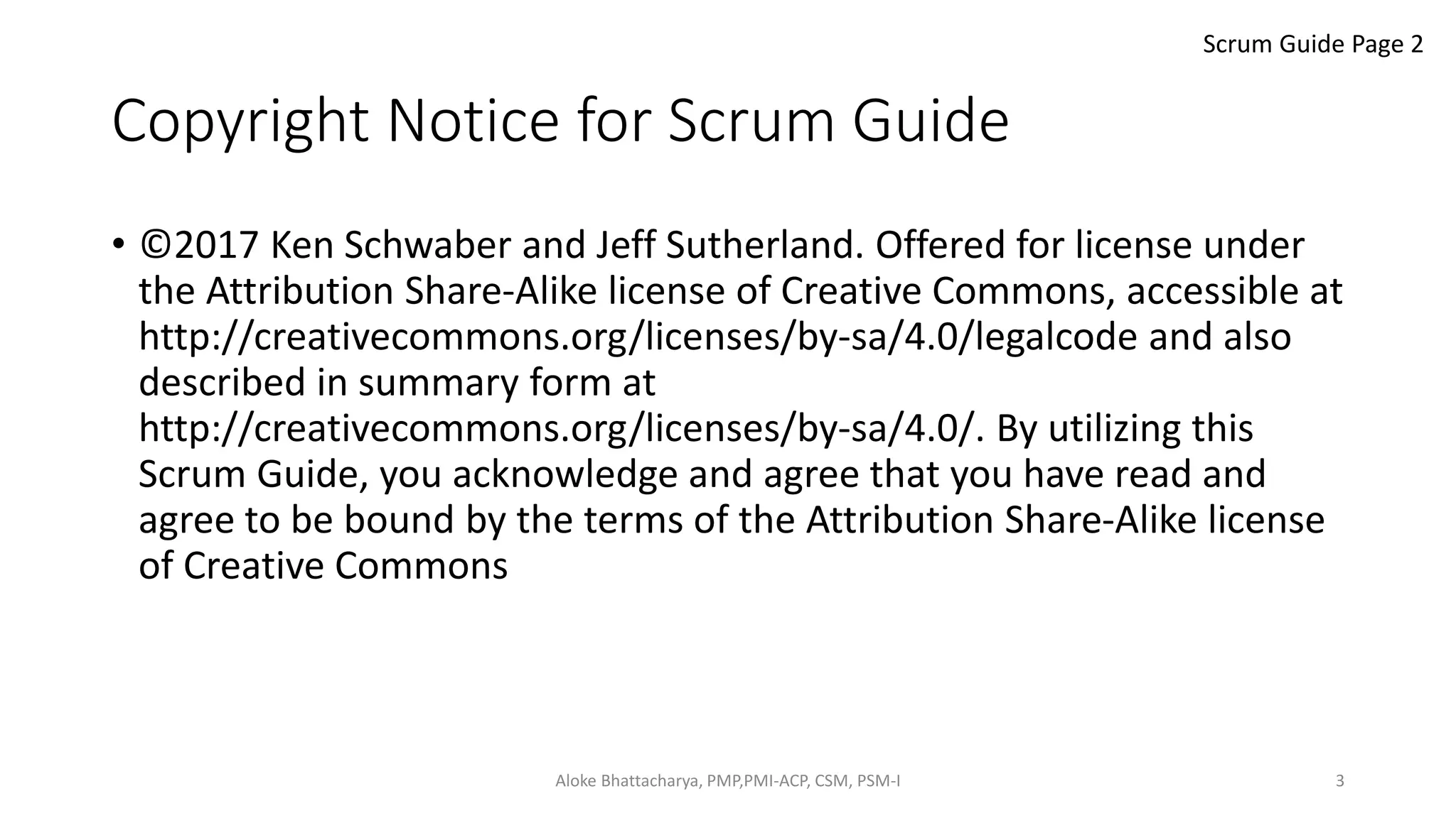 Scrum guide presentation (Scrum Guide in easy to read PPT format) | PDF