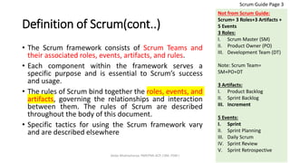 Scrum guide presentation (Scrum Guide in easy to read PPT format) | PDF