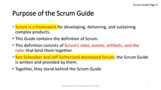 Scrum guide presentation (Scrum Guide in easy to read PPT format) | PDF