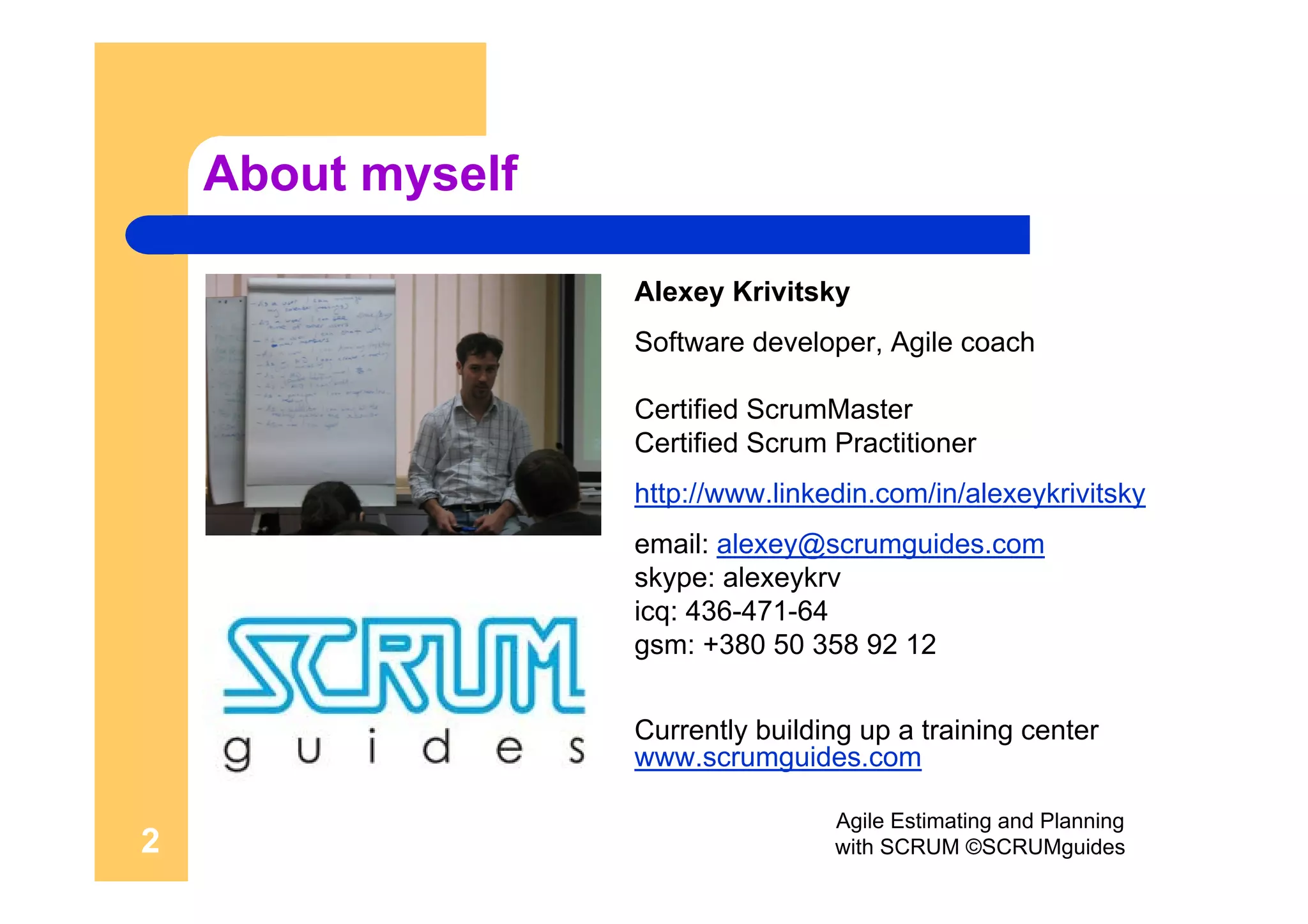 ScrumGuides Agile Estimating And Planning With Scrum | PDF