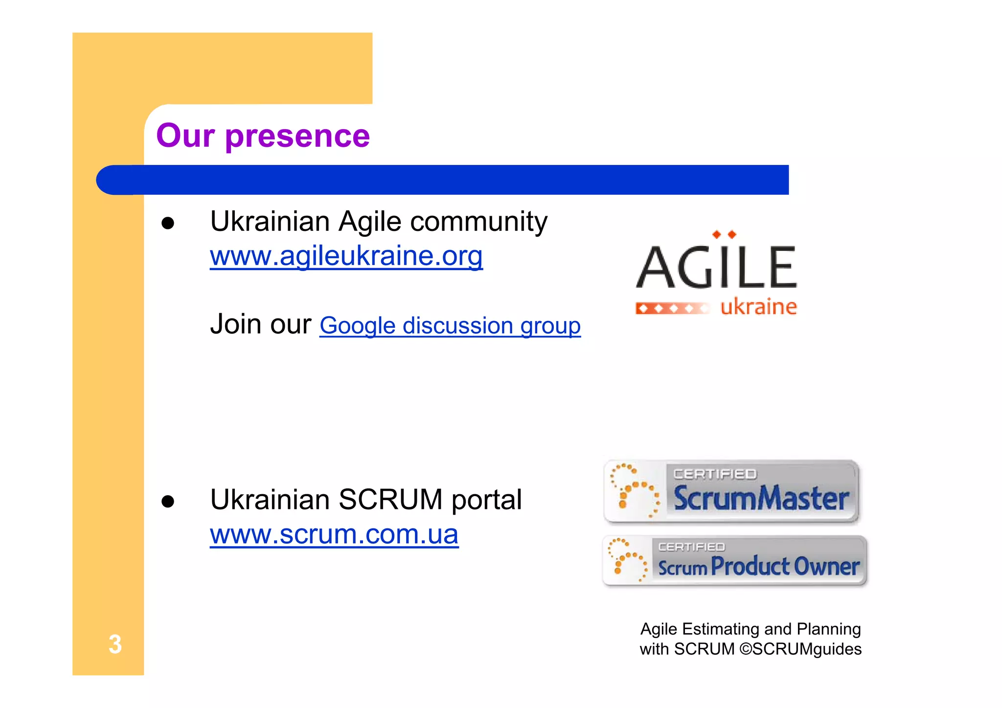ScrumGuides Agile Estimating And Planning With Scrum | PPT