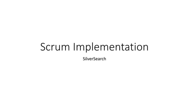 Scrum implementation | PPTX | Technology & Computing