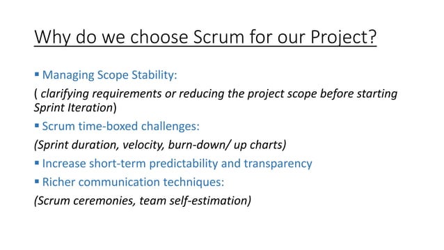 Scrum implementation | PPTX | Technology & Computing