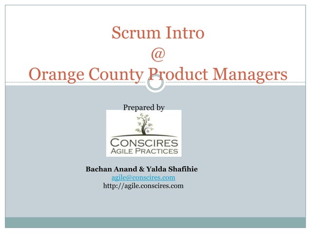 Scrum intro conscires - ocpm | PPT
