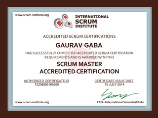Scrum master Certification | PDF