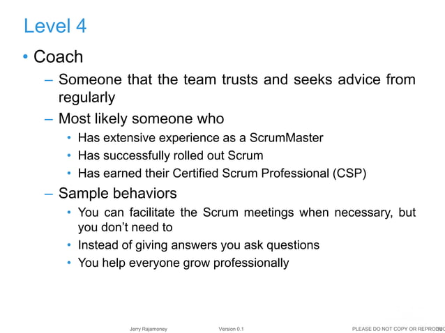Scrum master maturity_model - for agile 2014 | PPTX | Resume Writing ...