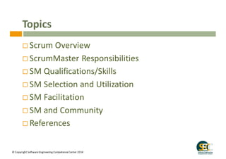 Scrum Master Role and Responsibilities in Agile Environment - AMECSE ...