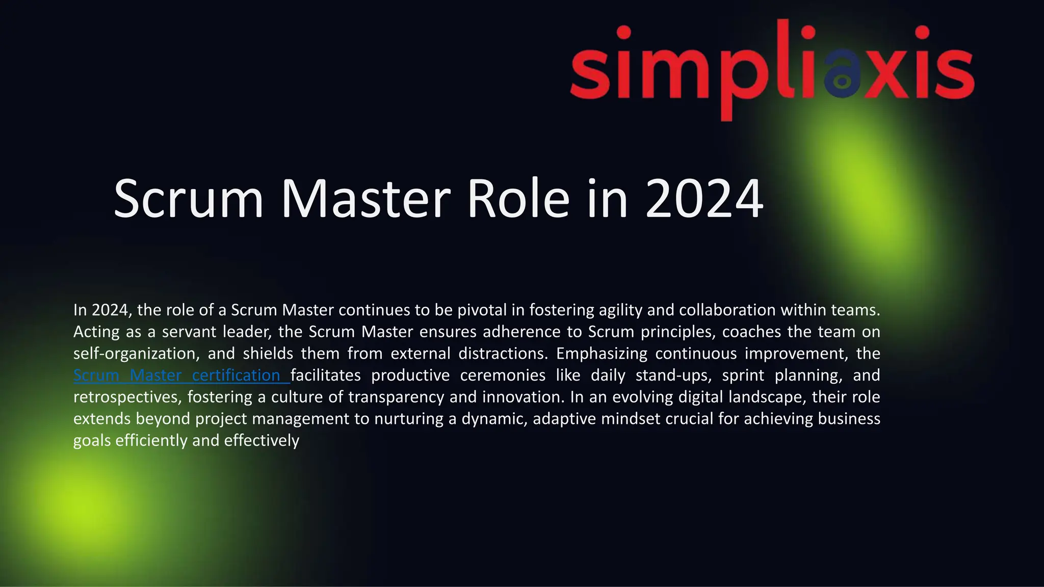 Scrum Master Role in 2024: Guiding teams towards agility, innovation, & efficiency | PPT