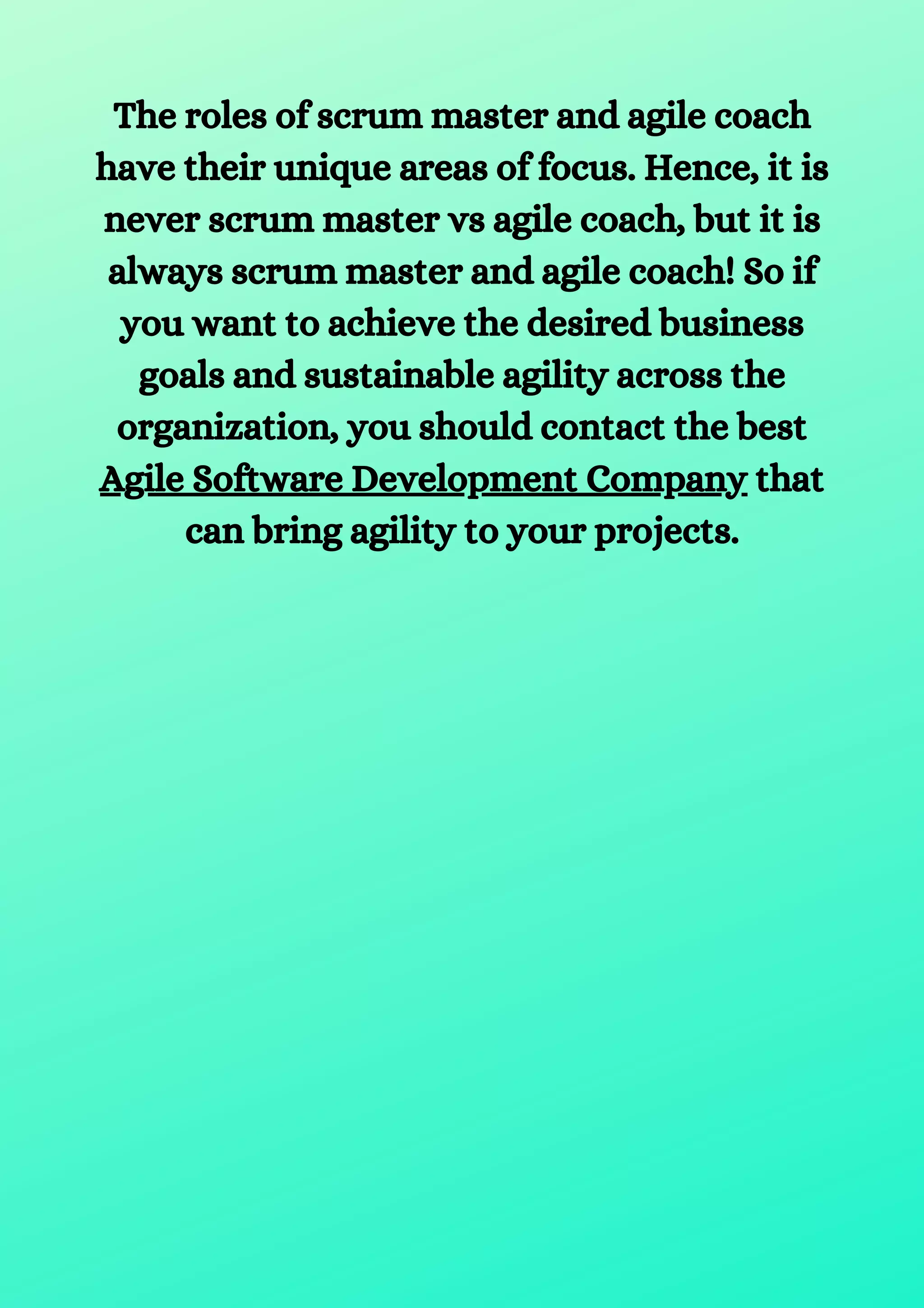 Scrum master vs agile coach difference explained | PDF