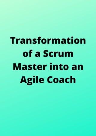 Scrum master vs agile coach difference explained | PDF