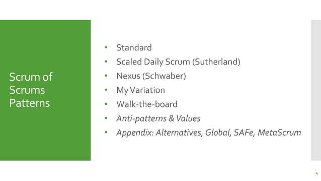 Scrum of Scrums Patterns Library | PPTX