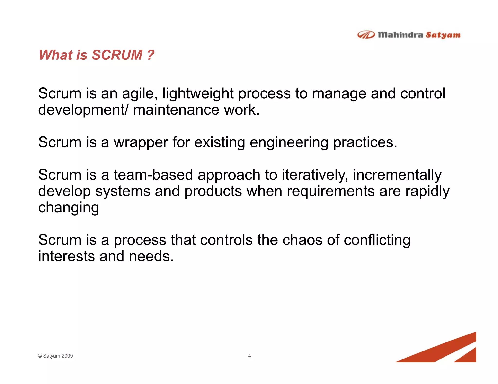 Scrum Orientation V1.0 | PDF