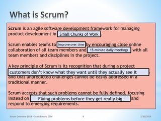 Scrum overview - Animated - Scott Emery 2014 | PPTX