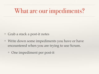 Scrum patterns workshop | PPT