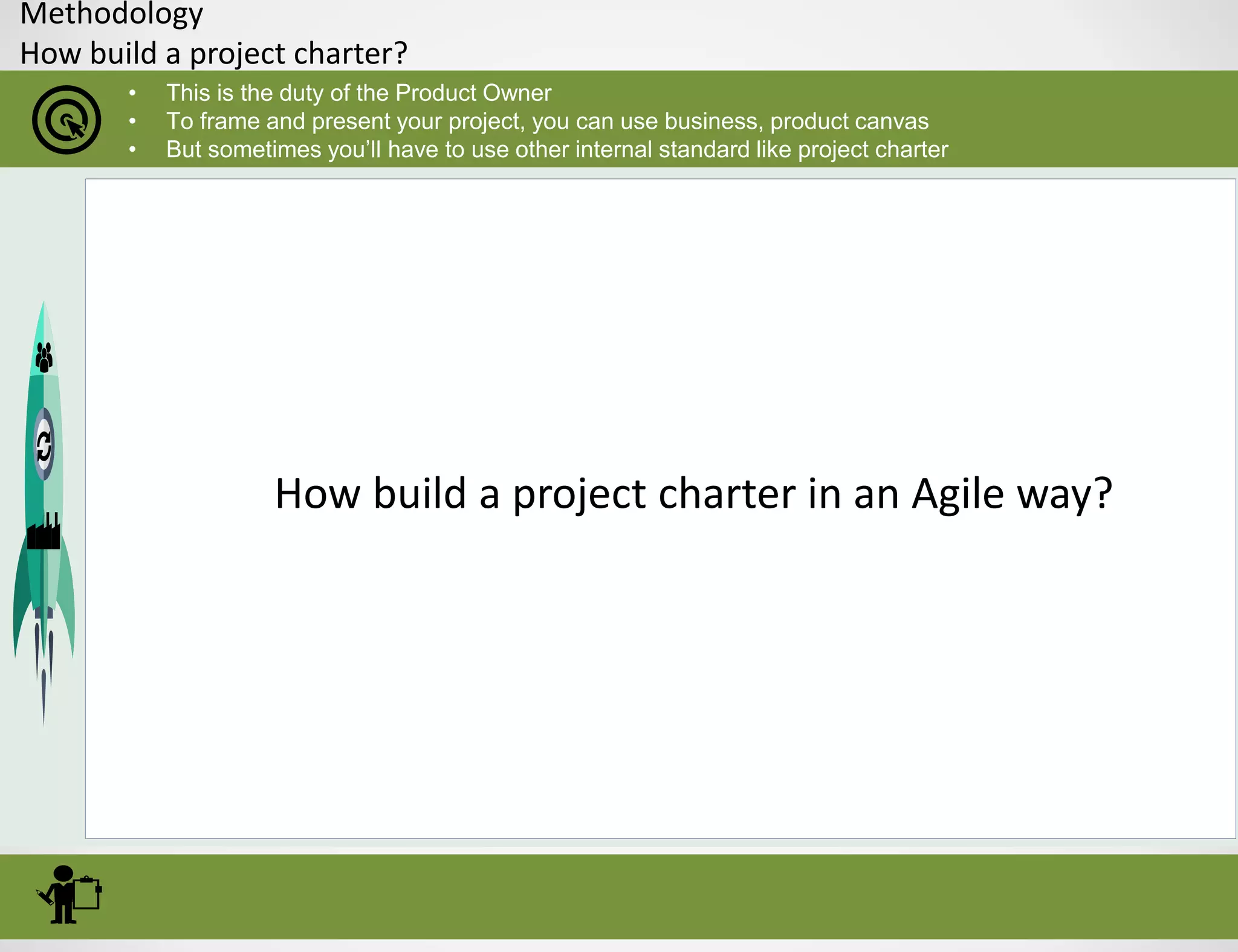 Scrum product owner: how build a project charter & frame the project? | PPT