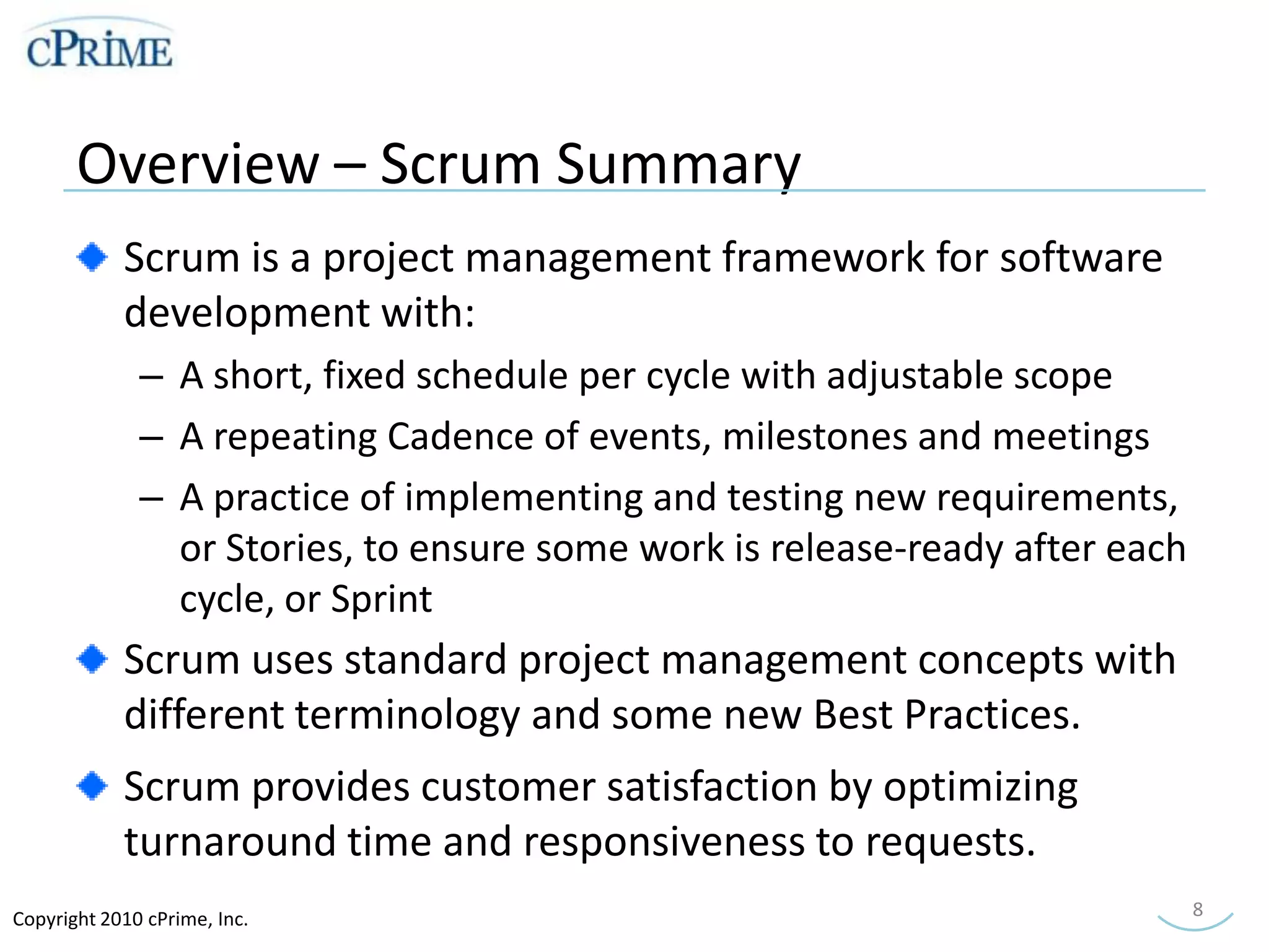 Introduction to Scrum for Project Managers | PPTX