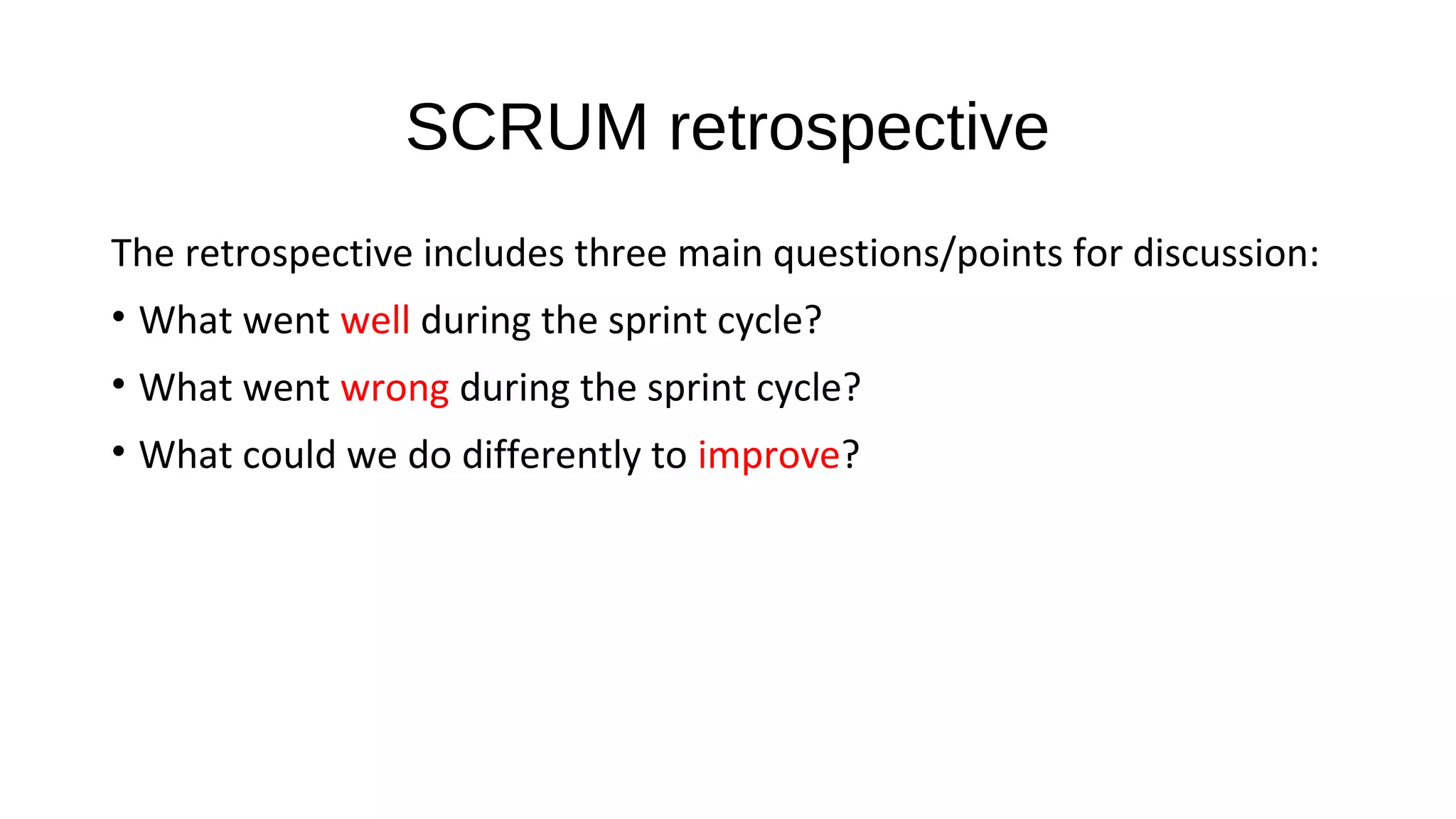 Scrum retrospective | PPT