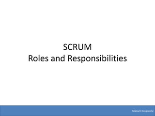 Scrum roles | PPTX
