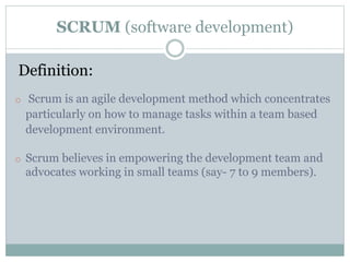 Scrum (software development) | PPT