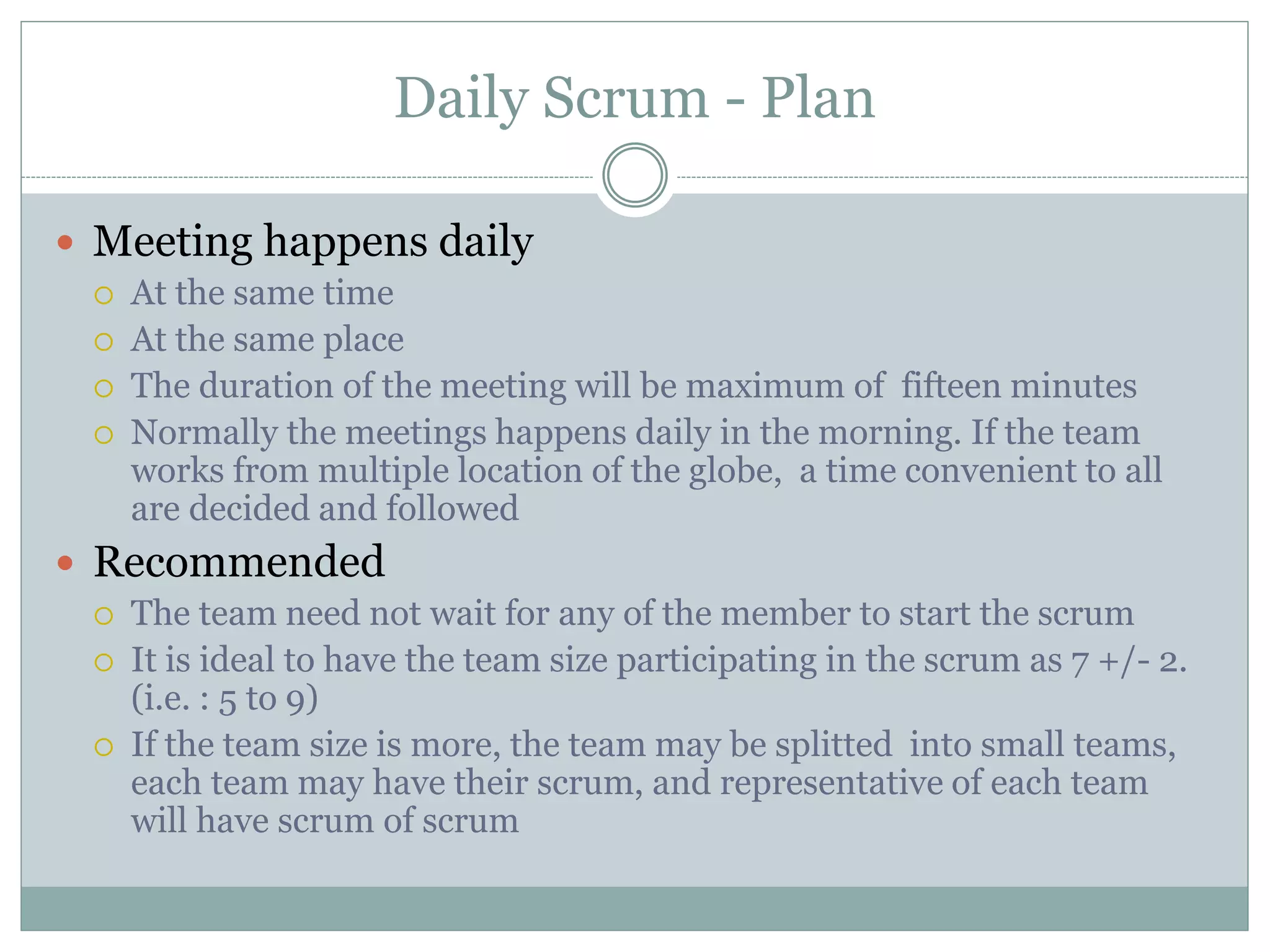 Scrum - Standup meeting | PPTX