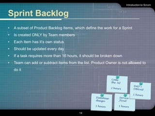 Scrum introduction | PPT